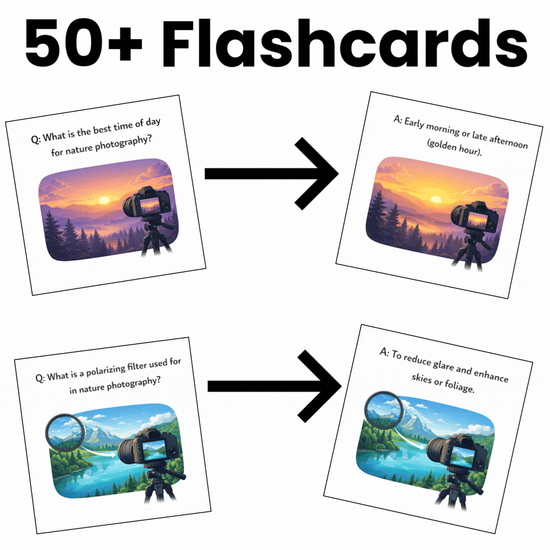 50+ Photography Flashcards – Photography Notes